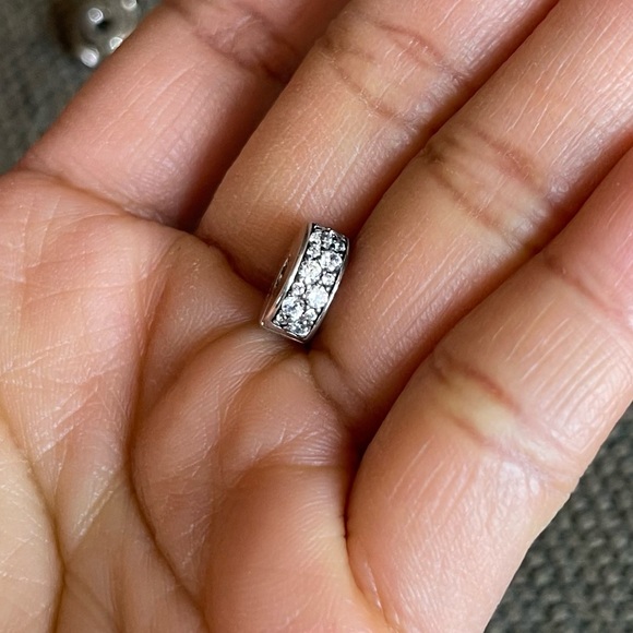 Pandora | Jewelry | Authentic Pandora Cz Bling Sparkling Charm Safety ...